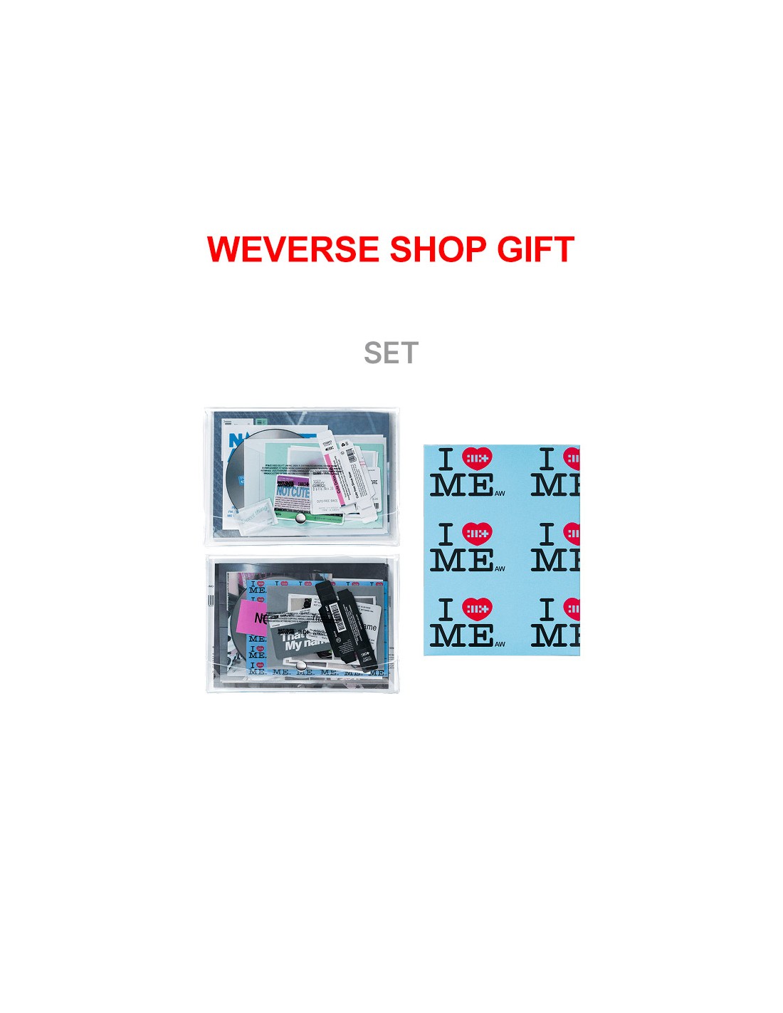 [Weverse Shop Gift][3SET] ILLIT 1st Single Album - NOT CUTE ANYMORE (3SET Ver.) 2CD + Weverse ...